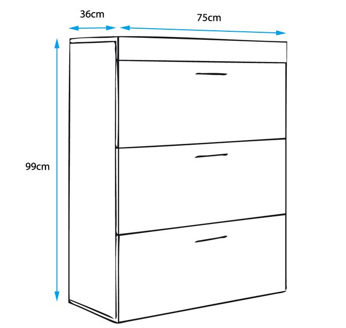 Commode Dalia en couleur blanc et noir